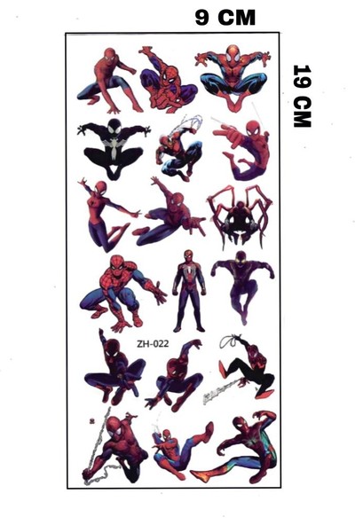 Örümcek Adam Marvel Çocuk Geçici Dövme