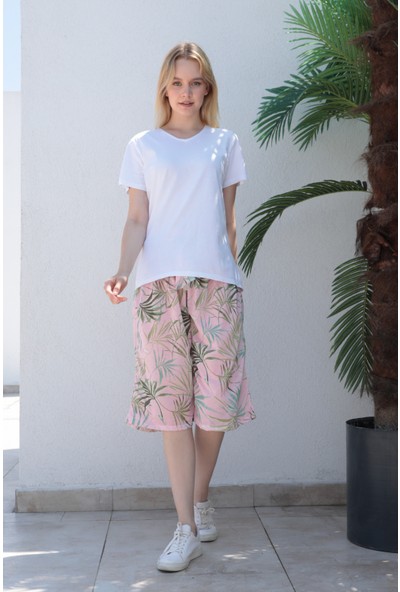 May Mara Kadın Digital Baskılı Bermuda Şort