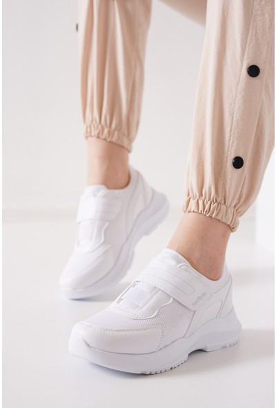 Sadiasspyder Kadın Cırtlı Sneaker Spor ve Yürüyüş Ayakkabısı