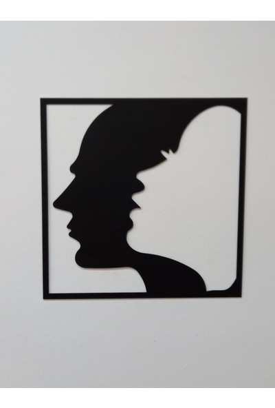 Pazarkent Kadın Erkek Iç Içe Ahşap Duvar Tablosu