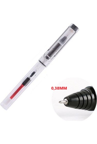 Dolma Kalem Tipi Ballpoint Uçlu Kalem Siyah Ef 0.38 mm Dolma Kalem Tipi Ballpoint Uçlu Kalem Siyah Ef 0.38 mm