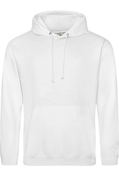 Pamuklu Kapüşonlu Sweat, Hemşire Sweat - Unisex, Beyaz