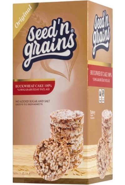 Seed'n Grains Karabuğday Patlağı Glutensiz 125 gr Seed'n Grains Karabuğday Patlağı Glutensiz 125 gr
