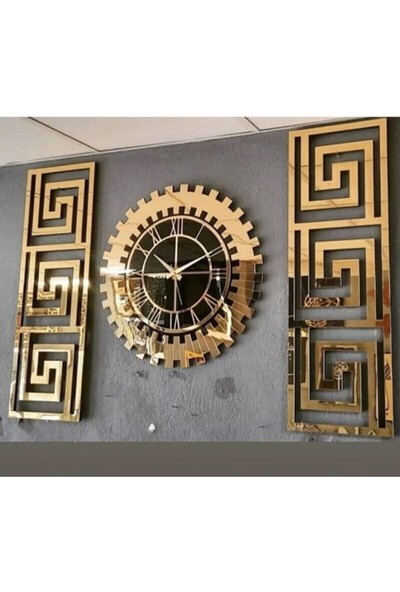 Cem Hobi 3 Lü Piyono Set Duvar Süsü Tablı Saat