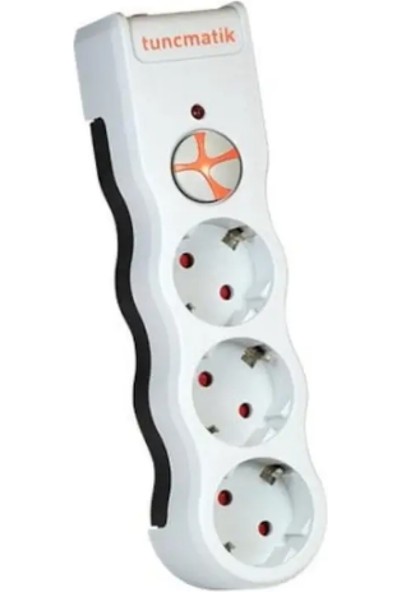 Tunçmatik Akım Koruma Prizi Powersurge 3'lü Beyaz 525 Joules Tunçmatik Akım Koruma Prizi Powersurge 3'lü Beyaz 525 Joules