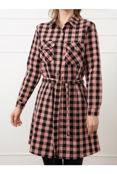 Hn Tekstil Cepli Kuşaklı Gömlek