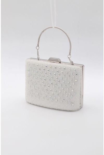 Michael Polo Kadın Sedef Beyazı Kalp Abiye Çanta