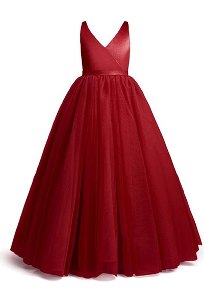 Nsmkidslife Kız Çocuk Kırmızı Doğum Günü Parti Balo Mezuniyet Elbise Nsmkidslife Kız Çocuk Kırmızı Doğum Günü Parti Balo Mezuniyet Elbise