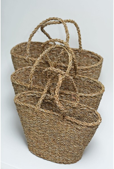 More Vitrin Hasır Naturel Çanta Küçük Boy