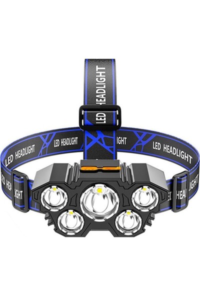 Rc-21 Şarjlı 5 LED 5x T6 Cree LED 36000 Lümen Profosyonel Kafa Feneri Lambası 4 Modlu Rc-21 Şarjlı 5 LED 5x T6 Cree LED 36000 Lümen Profosyonel Kafa Feneri Lambası 4 Modlu