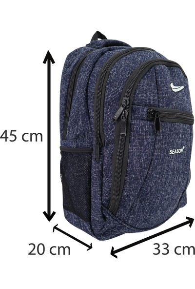 Seasonpolo Club Lüx Tam Ortopedik Laptoplu Çift Tabanlı Tulum Asdarlı Sırt Çantası