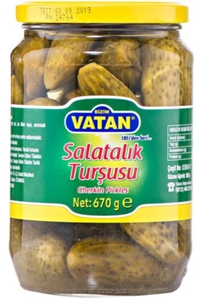 Bizim Vatan Salatalık Turşusu 670 gr Bizim Vatan Salatalık Turşusu 670 gr