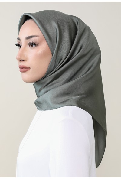 SETRMS Haki Zincir Desenli Ipek Eşarp 222901