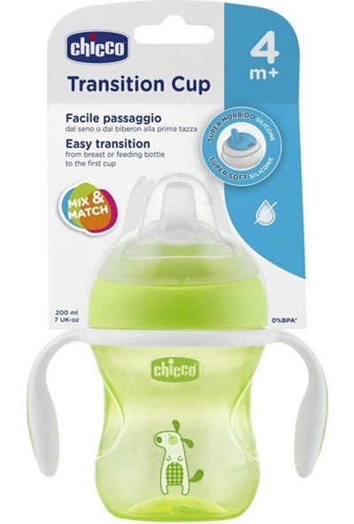 Chicco Yumuşak Uçlu Geçiş Bardağı 200ML 4 Ay+ . Chicco Yumuşak Uçlu Geçiş Bardağı 200ML 4 Ay+ .