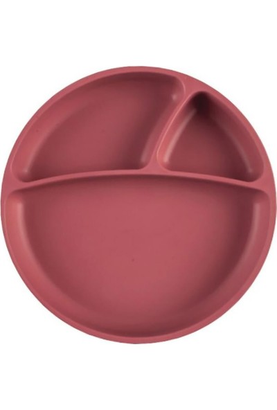 OiOi Porsiyon Vakum Tabanlı Silikon Tabak - Velvet Rose OiOi Porsiyon Vakum Tabanlı Silikon Tabak - Velvet Rose