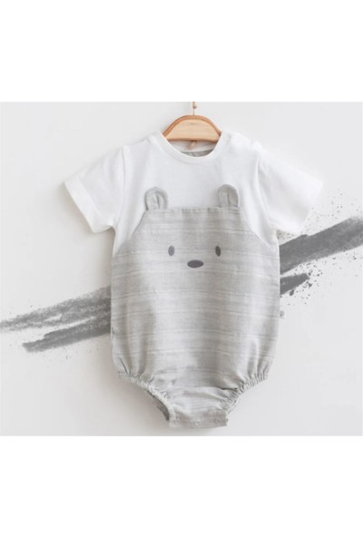 Mymio Body Dokuma Ayılı Gri