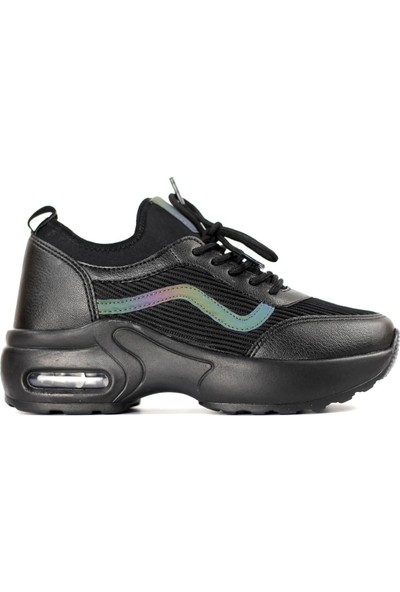 Flet Günlük Air Sneaker Ayakkabı Kadın Siyah 0121 Flet Günlük Air Sneaker Ayakkabı Kadın Siyah 0121