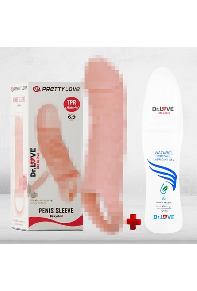 Drlove 2.5 cm Dolgulu Silikon Uzatmalı Penis Kılıfı + Drlove Kayganlaştırıcı Drlove 2.5 cm Dolgulu Silikon Uzatmalı Penis Kılıfı + Drlove Kayganlaştırıcı