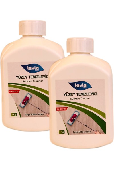 Lavia Natura - Beyaz Sabun Kokulu Konsantre Yüzey Temizleyici / 1 kg x 2 Adet