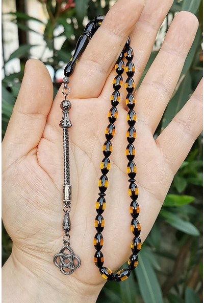 Atöyle Sanatım Sürmeli Arpa Kesim Toz Kehribar Tesbih