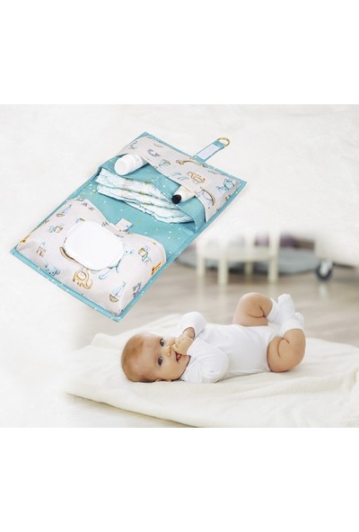 Baby Kullanımı Kolay Desenli Taşınabilir Alt Bakım Çantası (Yeşil) Baby Kullanımı Kolay Desenli Taşınabilir Alt Bakım Çantası (Yeşil)