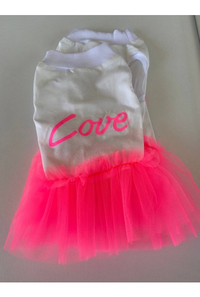 Zeyşil Pati Giyim Tutulu Kedi Köpek Elbisesi Pembe