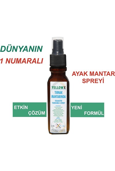 Yellowx Tırnak- Ayak Mantarı Giderici Sprey Yellowx Tırnak- Ayak Mantarı Giderici Sprey