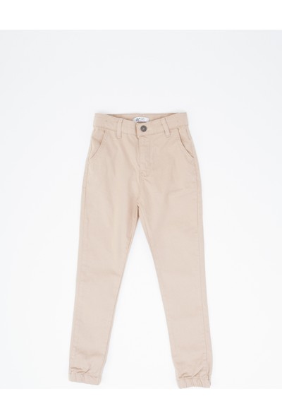 2026 Paça Lastikli 7-14 Yaş Kız Çocuk Kanvas Pantolon