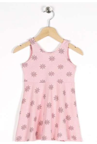 Zepkids Kız Çocuk Regular Fit Güneş Desenli Kolsuz Elbise