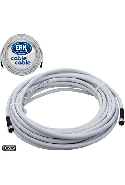 Erk Anten Kablosu Rg6/u4 Hazır Konnektörlü 64TEL 5mt Erk Anten Kablosu Rg6/u4 Hazır Konnektörlü 64TEL 5mt