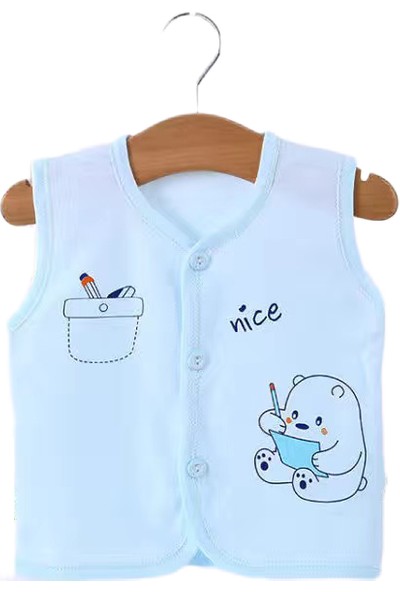 Hausen Mavi Okuma Ayısı Çocuk Pamuklu Yelek - Mavi (Yurt Dışından)