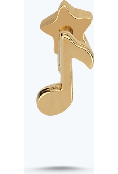 Altınbaş Altınbaş Altın Tragus Nota Piercing Altınbaş Altınbaş Altın Tragus Nota Piercing