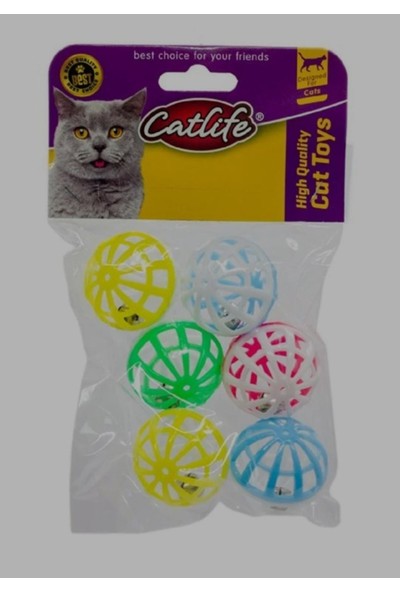 Catlife Catlife Zilli Renkli Kedi Oyuncağı 6'lı Paket Catlife Catlife Zilli Renkli Kedi Oyuncağı 6'lı Paket