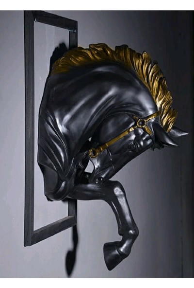 Be Art You Duvar At Heykeli Siyah ve Altın Be Art You Duvar At Heykeli Siyah ve Altın
