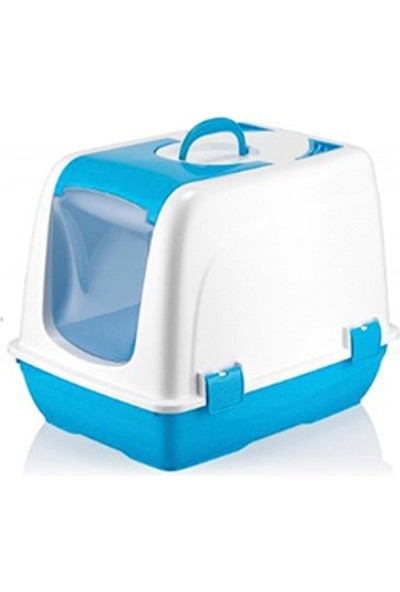 NZM Ticaret Mikopet Küçük Kapalı Kedi Tuvaleti Mavi NZM Ticaret Mikopet Küçük Kapalı Kedi Tuvaleti Mavi