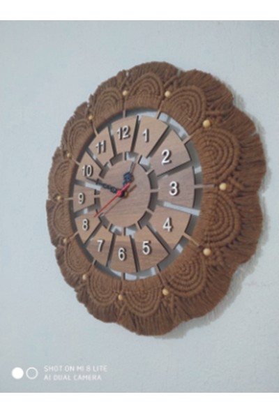 Venüs Home Makrome Dekoratif Duvar Saati Venüs Home Makrome Dekoratif Duvar Saati