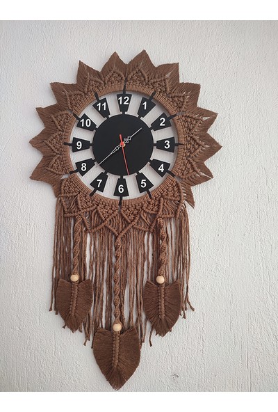 Venüs Home Makrome Dekoratif Duvar Saati Venüs Home Makrome Dekoratif Duvar Saati