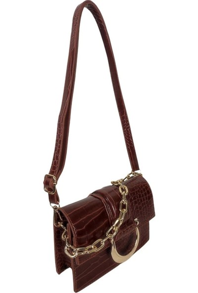 Kadın Mini Kroko Deri Çanta