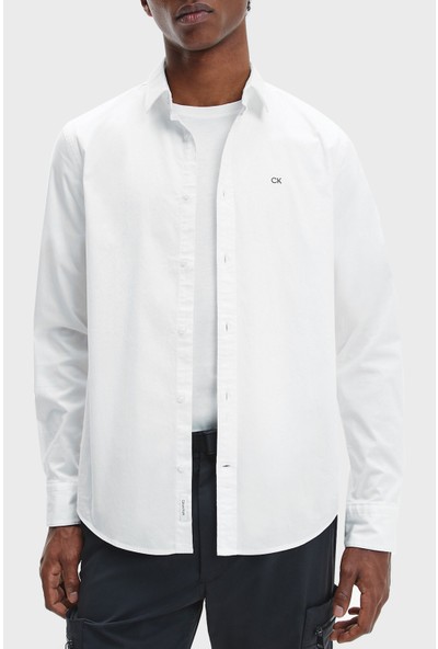 Calvin Klein Logolu Pamuklu Regular Fit Gömlek Erkek Gömlek K10K108524 Yaf Calvin Klein Logolu Pamuklu Regular Fit Gömlek Erkek Gömlek K10K108524 Yaf