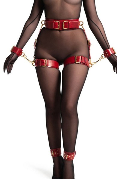 White Lilies Fantezi Kostüm Deri Kırmızı BADY-0--2097