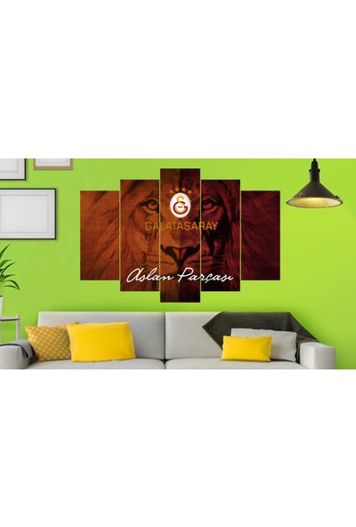 Sticker Merkezi 5 Parça Aslanparçası Gs Mdf Tablo Sticker Merkezi 5 Parça Aslanparçası Gs Mdf Tablo