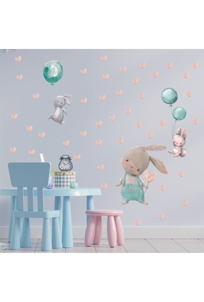 Odak Reklam Tavşan Bunny ve Arkadaşları Çocuk Odası Duvar Sticker Odak Reklam Tavşan Bunny ve Arkadaşları Çocuk Odası Duvar Sticker
