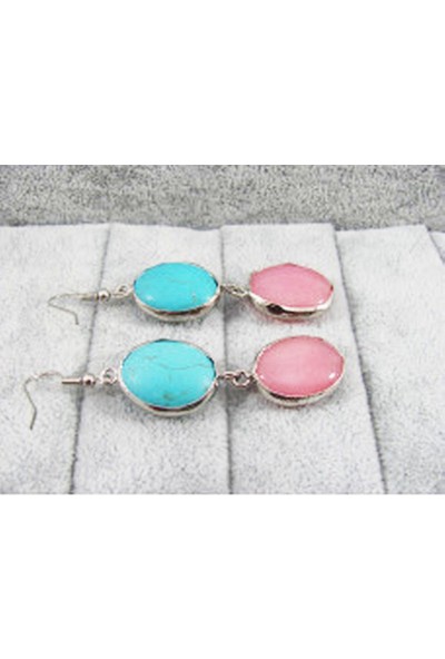 Doğan Doğaltaş Turkuaz +Jade Küpe Doğan Doğaltaş Turkuaz +Jade Küpe