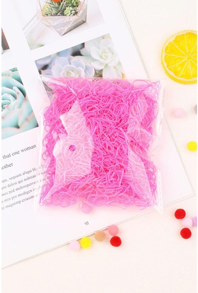 Bahels 1000 Adet Neon Pembe Saç Örgü Perma Lastiği Bahels 1000 Adet Neon Pembe Saç Örgü Perma Lastiği