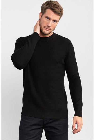 Tudors Bisiklet Yaka Siyah Erkek Kazak Tudors Bisiklet Yaka Siyah Erkek Kazak