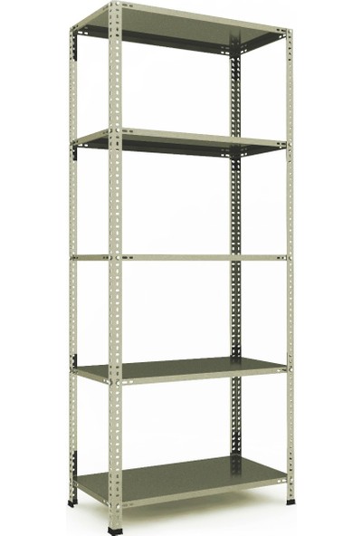 Rafburada 5 Katlı Galvaniz Çelik Raf. Depo, Kiler, Dosya Rafı 1.00 mm - 59 x 93 - 150 cm