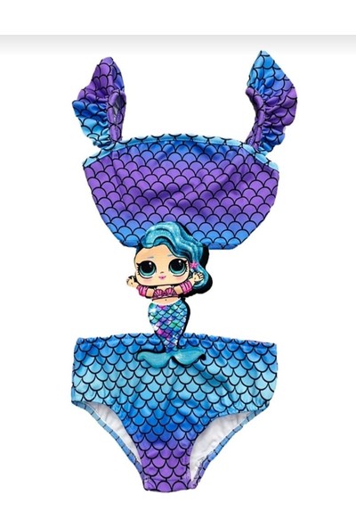 Baby Kids Style Elsa Baskılı Kız Çocuk Mayokini