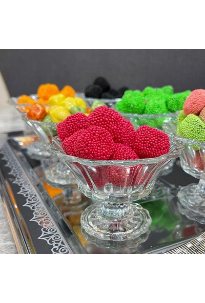 6lı Ayaklı Cam Şekerlik Lokumluk Şekerlik