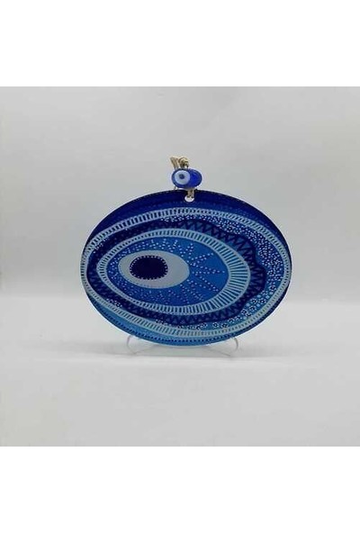 Denizin Ufku Nazar Göz Tasarım El Yapımı Cam Duvar Süsü 16X16 cm Denizin Ufku Nazar Göz Tasarım El Yapımı Cam Duvar Süsü 16X16 cm