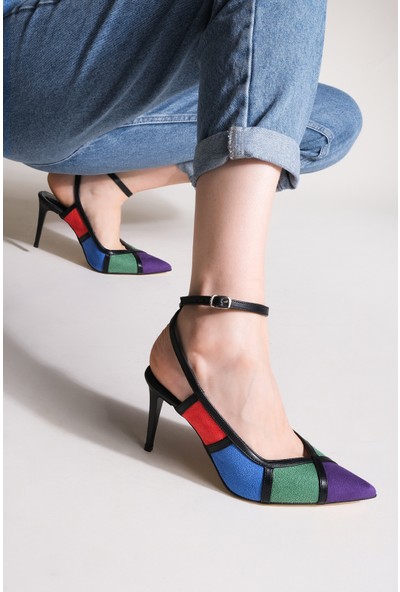 Kadın Stiletto Sivri Burun Bilekten Kemerli Ince Ökçe Topuklu Ayakkabı Lantoni Kadın Stiletto Sivri Burun Bilekten Kemerli Ince Ökçe Topuklu Ayakkabı Lantoni